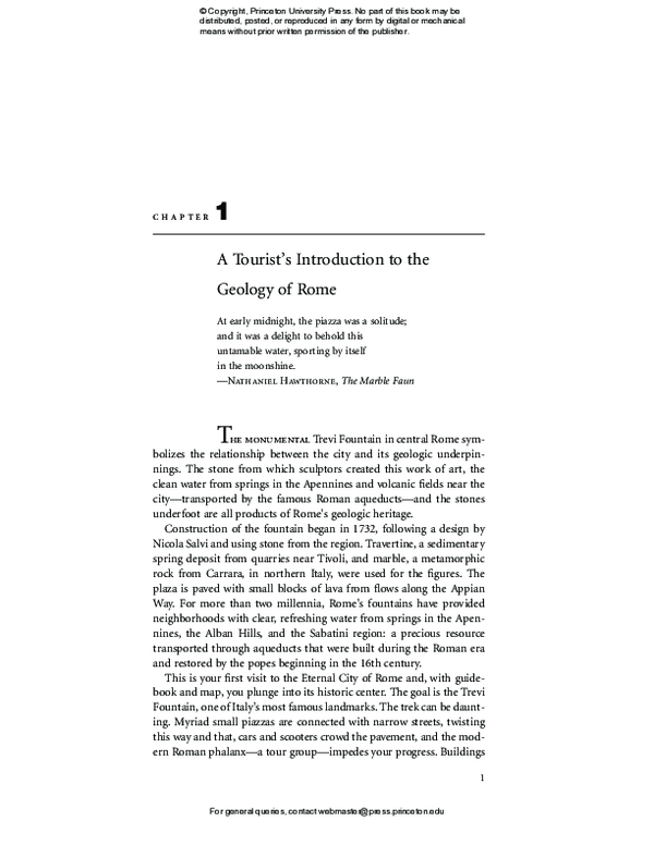 (PDF) CHAPTER 1. A Tourist’s Introduction to the Geology of Rome