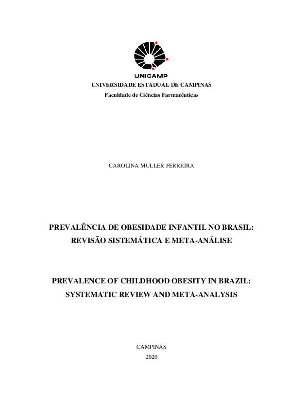 (PDF) Prevalence of childhood obesity in Brazil: systematic review and ...