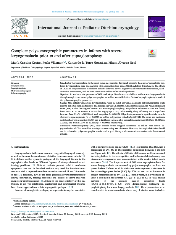 (PDF) Complete polysomnographic parameters in infants with severe ...