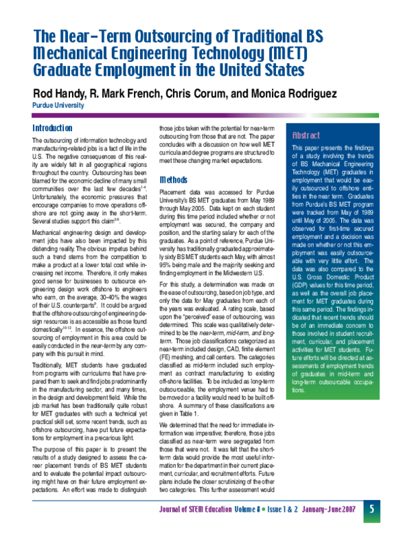 (PDF) The Near-Term Outsourcing of Traditional BS Mechanical ...
