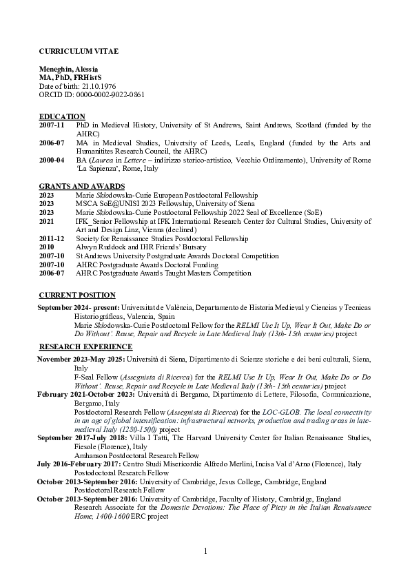 (PDF) Meneghin CV April