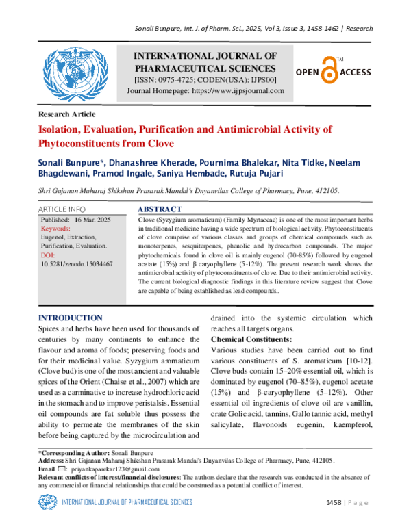 (PDF) Isolation, Evaluation, Purification and Antimicrobial Activity of ...
