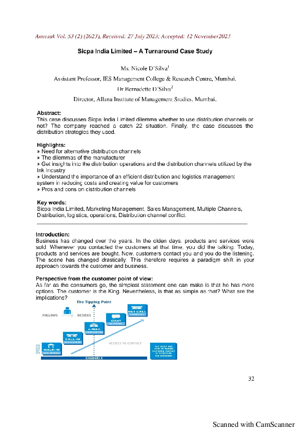 (PDF) Sicpa India Limited – A Turnaround Case Study