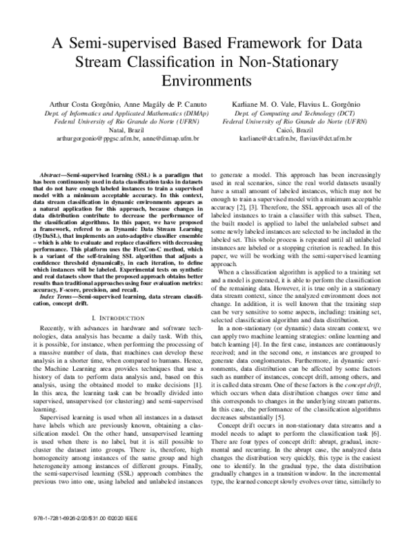 (PDF) A Semi-supervised Based Framework for Data Stream Classification in Non-Stationary ...