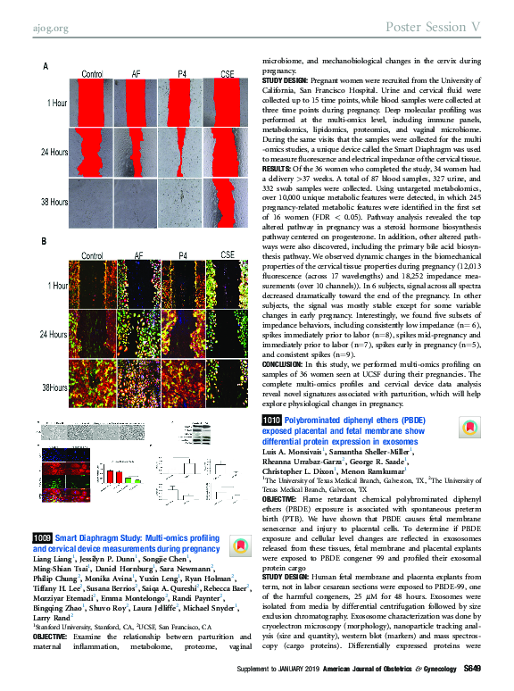 (PDF) 1009: Smart Diaphragm Study: Multi-omics profiling and cervical device measurements during ...