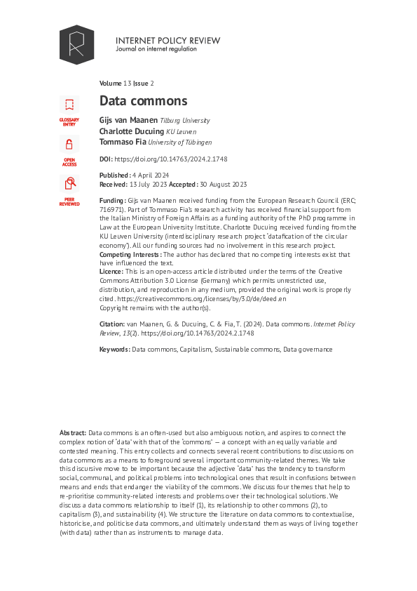 (PDF) Data commons