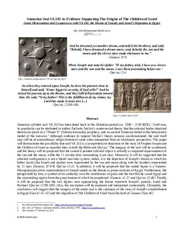 (PDF) Sumerian Seal VA 243 As Evidence Supporting The Origins of The ...