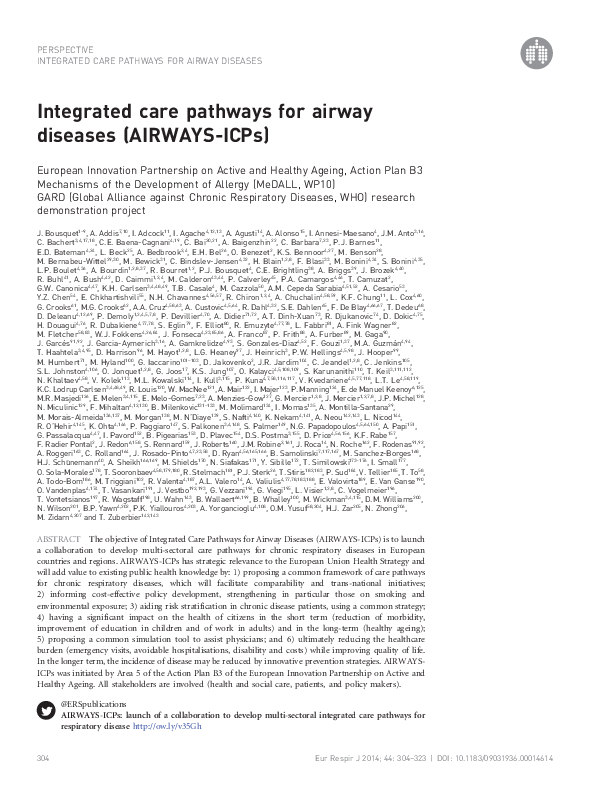 (PDF) Integrated care pathways for airway diseases (AIRWAYS-ICPs)