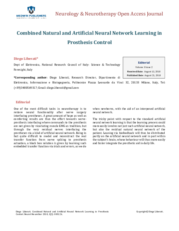 (PDF) Combined Natural and Artificial Neural Network Learning in ...