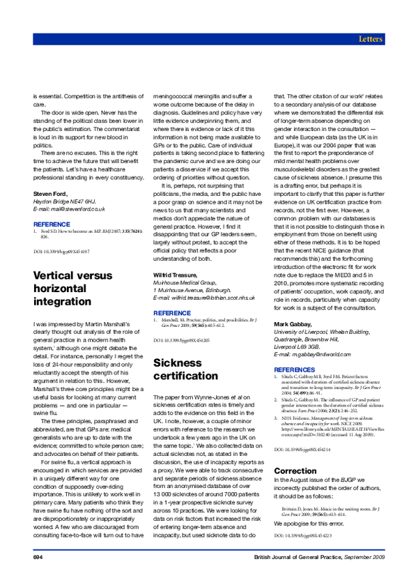 (PDF) Sickness certification