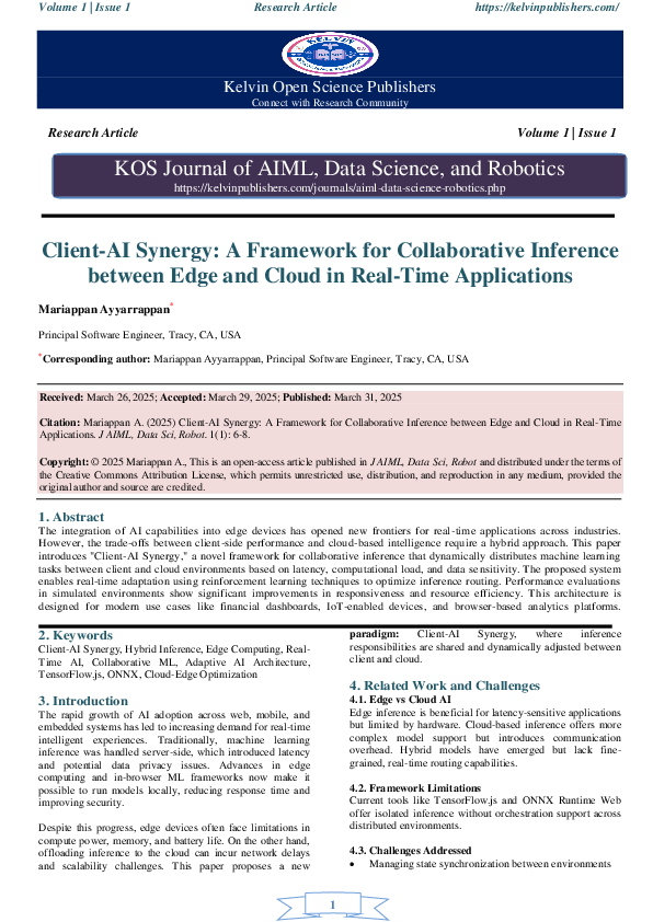 (PDF) Client-AI Synergy: A Framework for Collaborative Inference between Edge and Cloud in Real ...