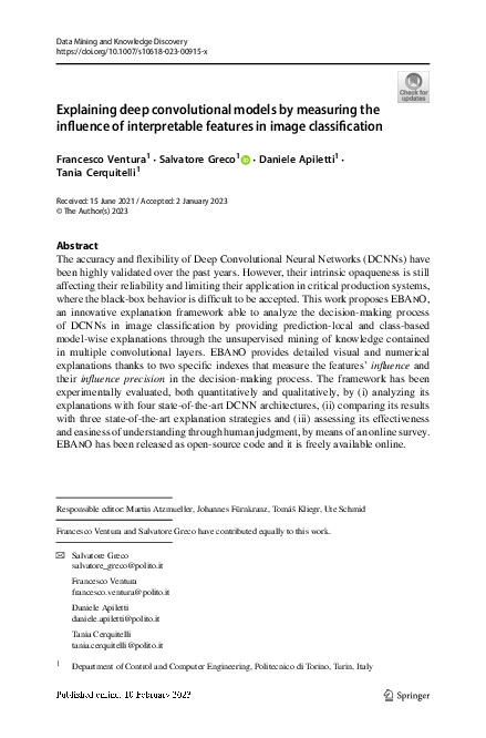 (PDF) Explaining deep convolutional models by measuring the influence of interpretable features ...