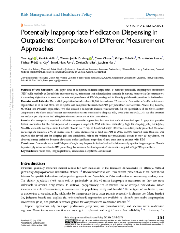(PDF) Potentially Inappropriate Medication Dispensing in Outpatients ...