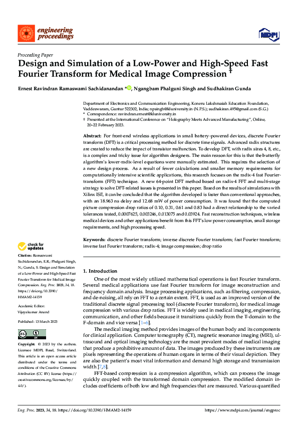 (PDF) Design and Simulation of a Low-Power and High-Speed Fast Fourier ...