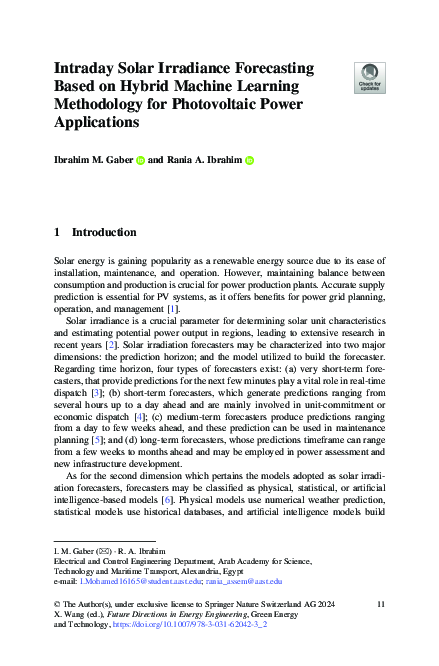 (PDF) Intraday Solar Irradiance Forecasting Based on Hybrid Machine Learning Methodology for ...