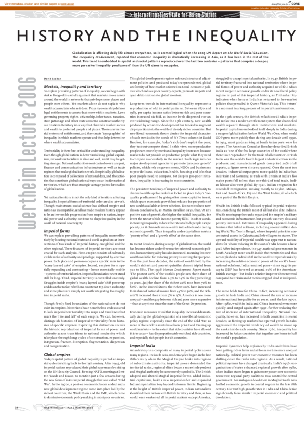 (PDF) History and the inequality predicament