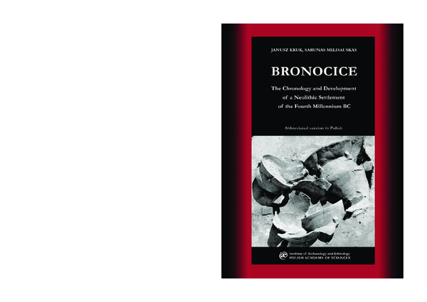 (PDF) Janusz Kruk, Sarunas Milisauskas, Bronocice. The Chronology and ...