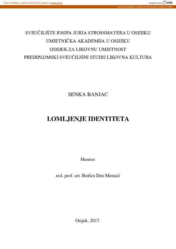 (PDF) Lomljenje identiteta