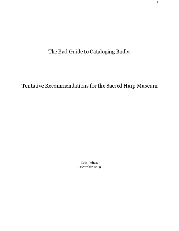 (PDF) The Bad Guide to Cataloging Badly: Tentative Recommendations for ...