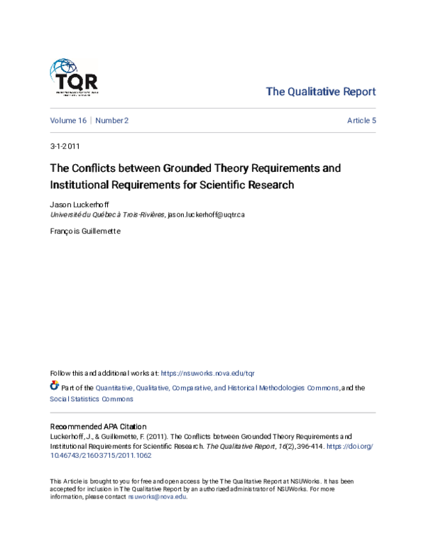 (PDF) The Qualitative Report The Qualitative Report