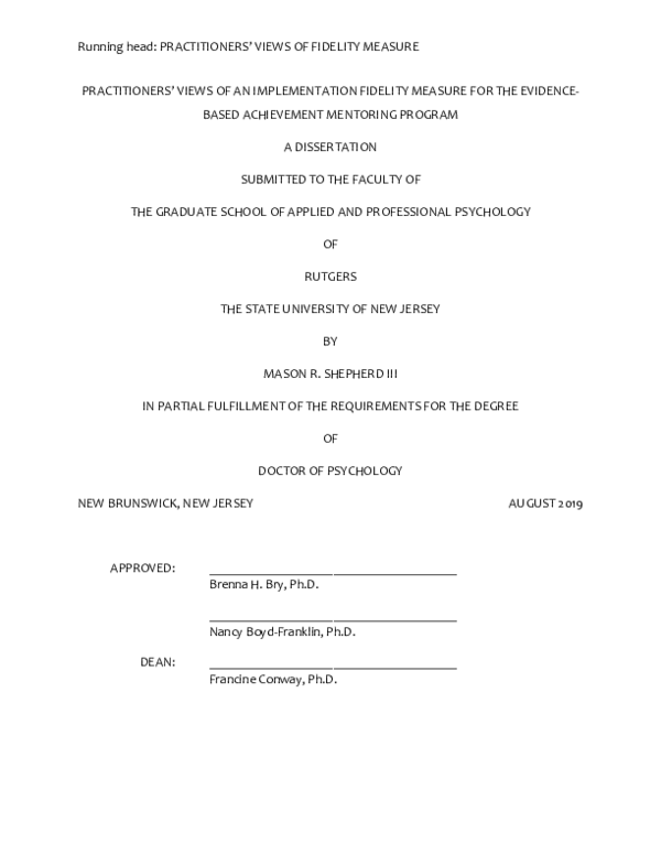 (PDF) Practitioners’ views of an implementation fidelity measure for ...