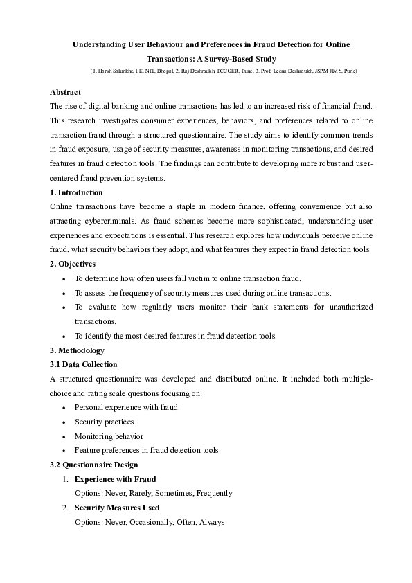 (PDF) Understanding User Behaviour and Preferences in Fraud Detection ...