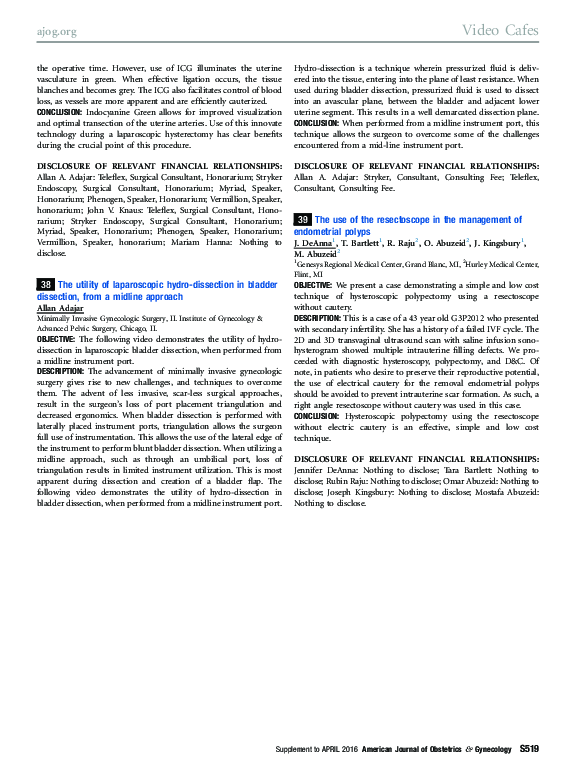 (PDF) 39: The use of the resectoscope in the management of endometrial ...