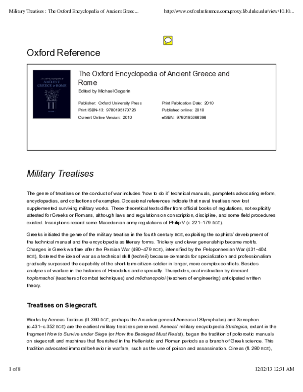 (PDF) Military Treatises