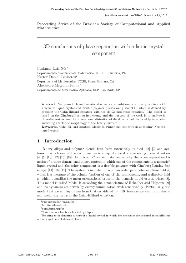 (PDF) 3D simulations of phase separation with a liquid crystal component