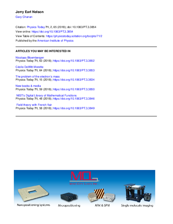 (PDF) Jerry Earl Nelson