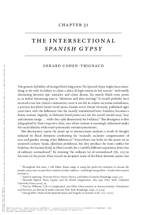 (PDF) The Intersectional Spanish Gypsy