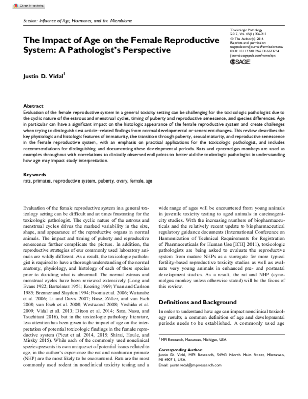 (PDF) The Impact of Age on the Female Reproductive System