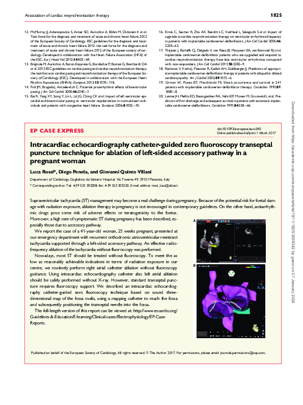 (PDF) Intracardiac echocardiography catheter-guided zero fluoroscopy ...