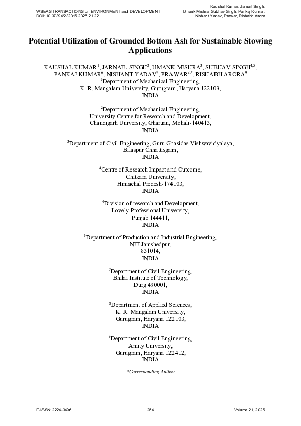 (PDF) Potential Utilization of Grounded Bottom Ash for Sustainable ...
