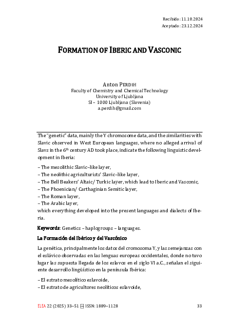 (PDF) FORMATION OF IBERIC AND VASCONIC