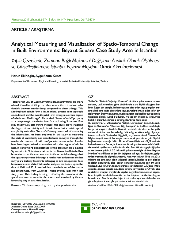 (PDF) Analytical measuring and visualization of spatio-temporal change ...