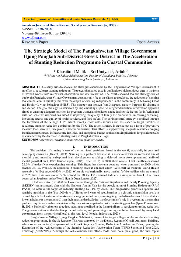 (PDF) The Strategic Model of The Pangkahwetan Village Government Ujung ...