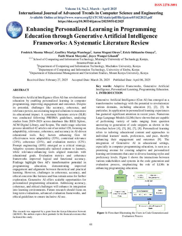 (PDF) Enhancing Personalized Learning in Programming Education through Generative Artificial ...