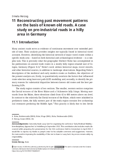 (PDF) Reconstructing past movement patterns on the basis of known old ...