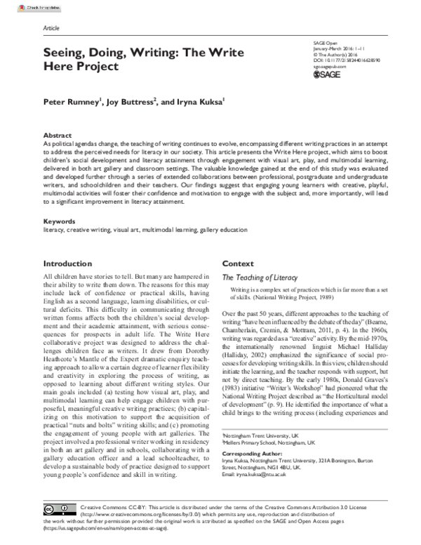 (PDF) Seeing, Doing, Writing