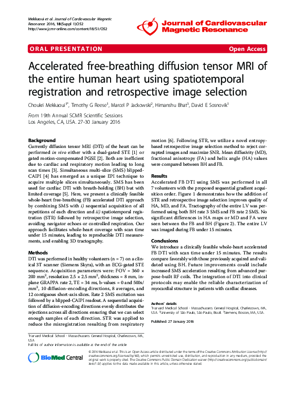 (PDF) Accelerated free-breathing diffusion tensor MRI of the entire ...