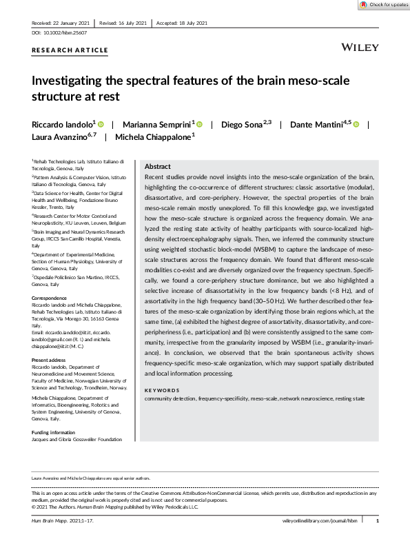 (PDF) Frequency-specific meso-scale structure of spontaneous ...