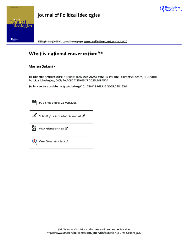 (PDF) What is national conservatism?
