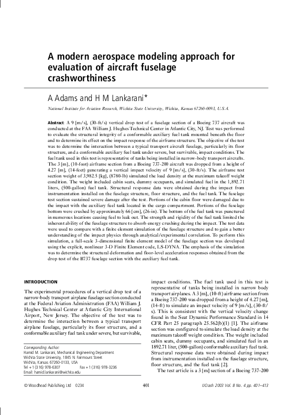(PDF) A modern aerospace modeling approach for evaluation of aircraft ...