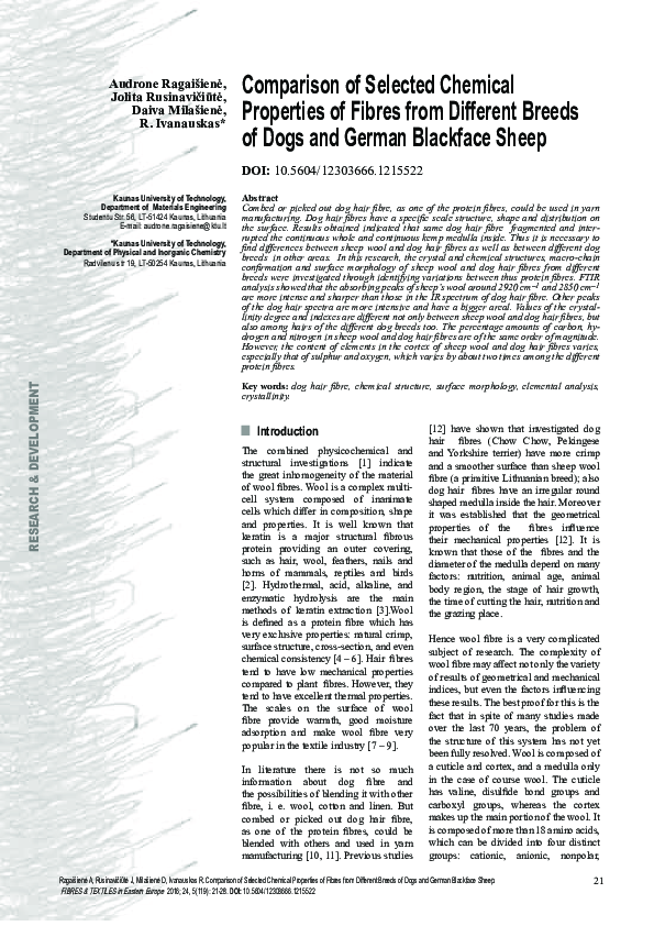 (PDF) Comparison of Selected Chemical Properties of Fibres from ...