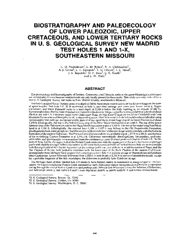 (PDF) Abstract: Biostratigraphy and Paleoecology of Lower Paleozoic ...