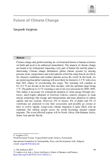 (PDF) Future of Climate Change