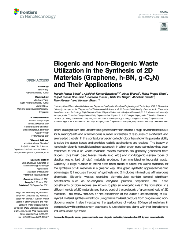 (PDF) Biogenic and Non-Biogenic Waste Utilization in the Synthesis of ...