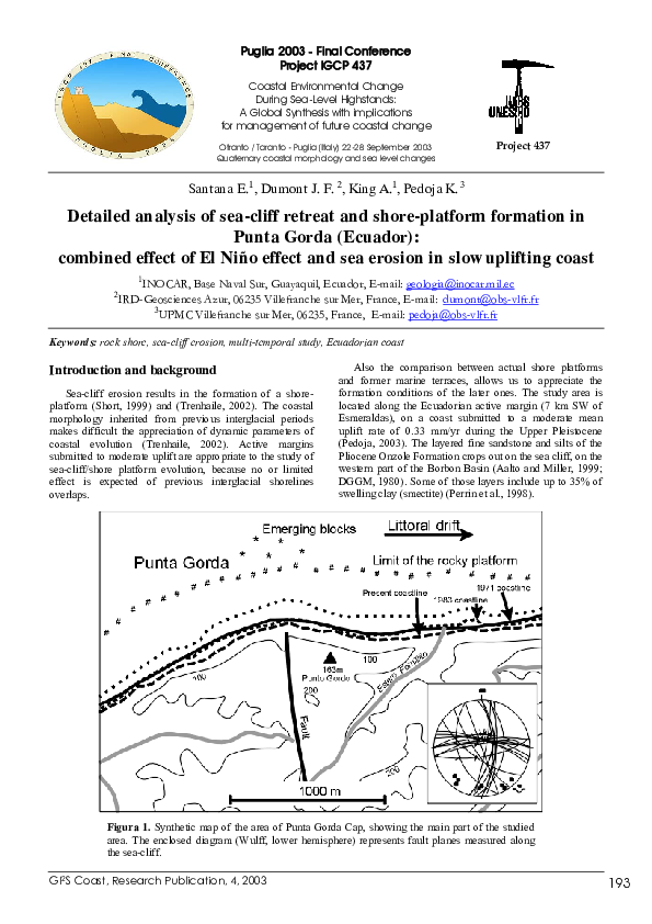 (PDF) Detailed analysis of sea-cliff retreat and shore-platform ...