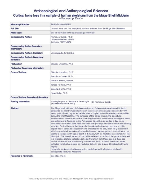 (PDF) Cortical bone loss in a sample of human skeletons from the Muge ...